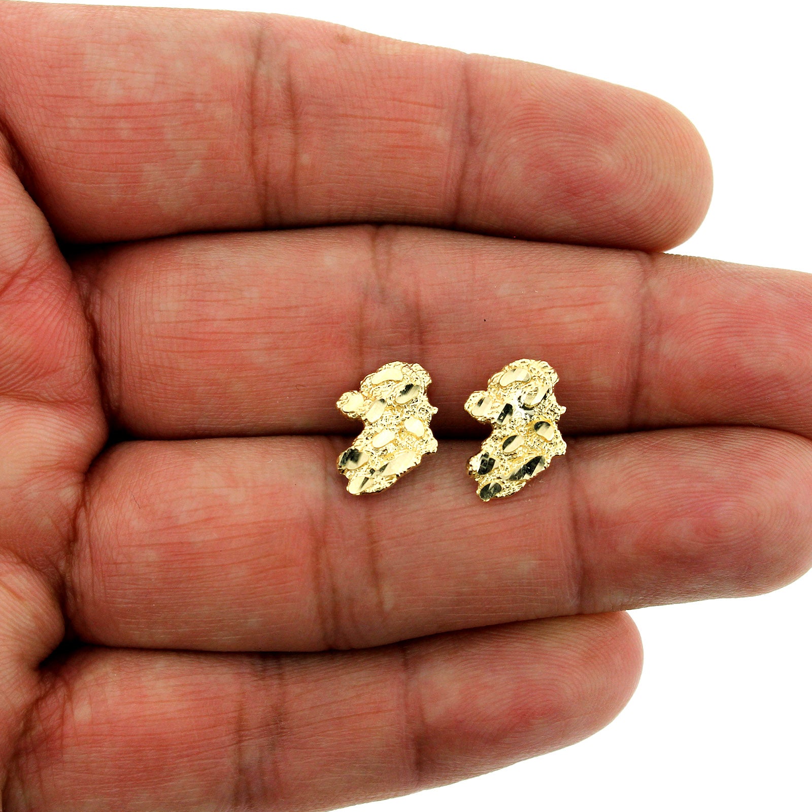 Gold Nugget Earrings For Men